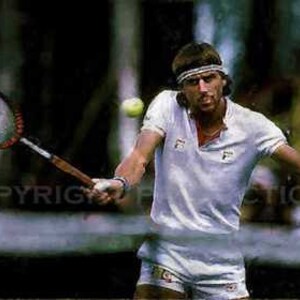 Bjorn Borg Tennis Art Print, 12x18, Signed and Numbered by Artist, Only ...