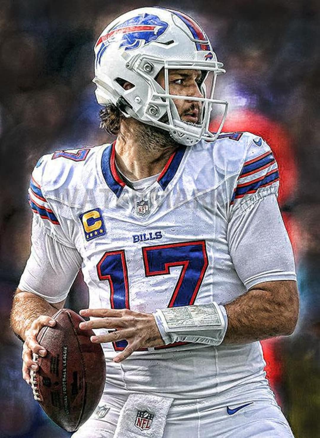 Josh Allen, NFL Playoffs Special, New & Rare, Limited to Only 50 Prints ...