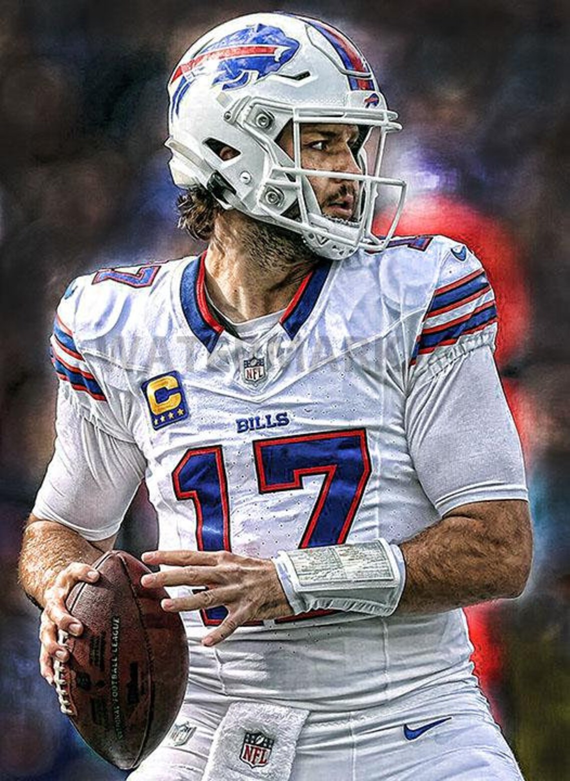 Josh Allen, NFL Playoffs Special, New & Rare, Limited to Only 50 Prints ...