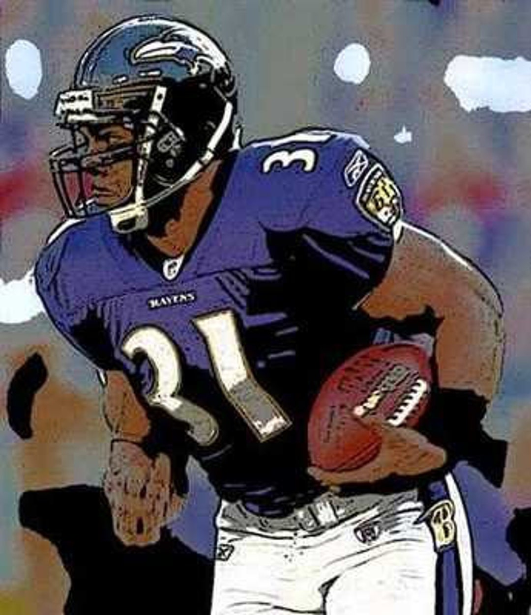 Rare Jamal Lewis Baltimore Ravens Art Lithograph - Etsy