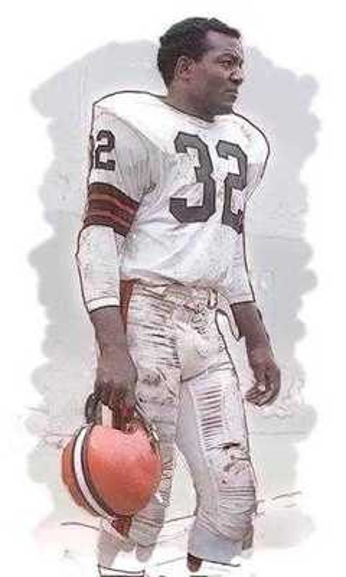 Rare Jim Brown Cleveland Browns Art Lithograph Print - Etsy