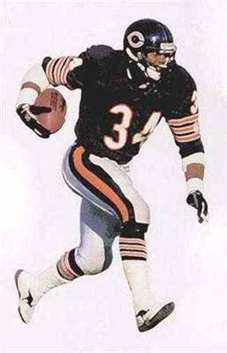 Walter Payton Chicago Bears Rare Art - Etsy