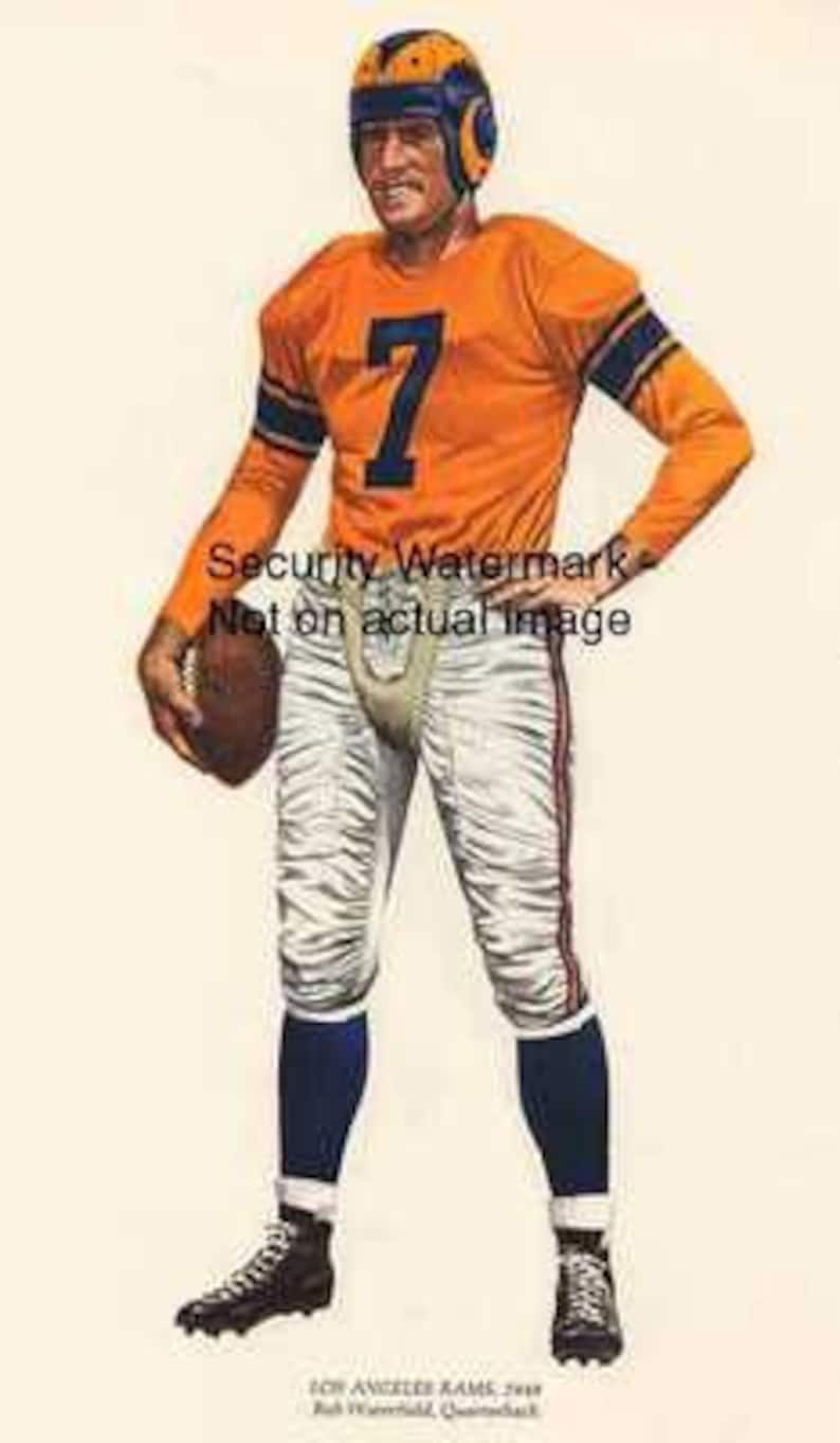 Bob Waterfield Los Angeles Rams Rare Corning Print - Etsy