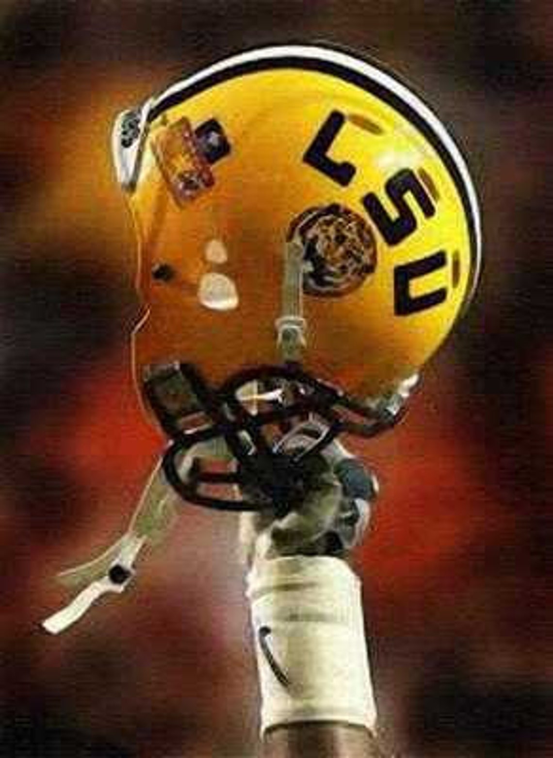 Great LSU Tigers Limited Football Art Print, Only 50 Ex - Etsy