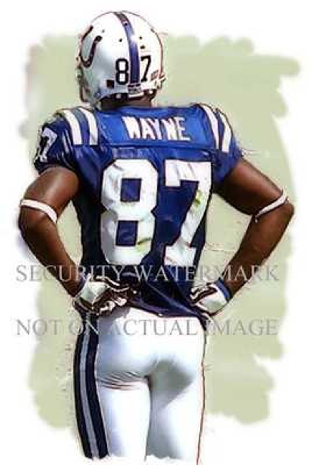 New Reggie Wayne Indianapolis Colts Art Lithograph Rare - Etsy