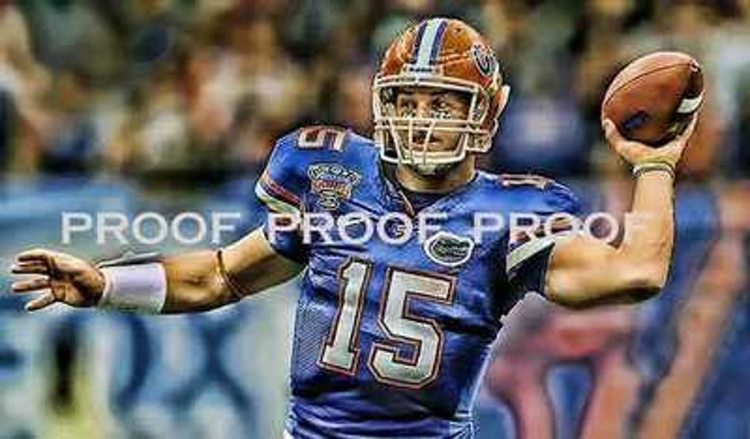 New Tim Tebow Florida Art Print 12x18 LE 50 - Etsy