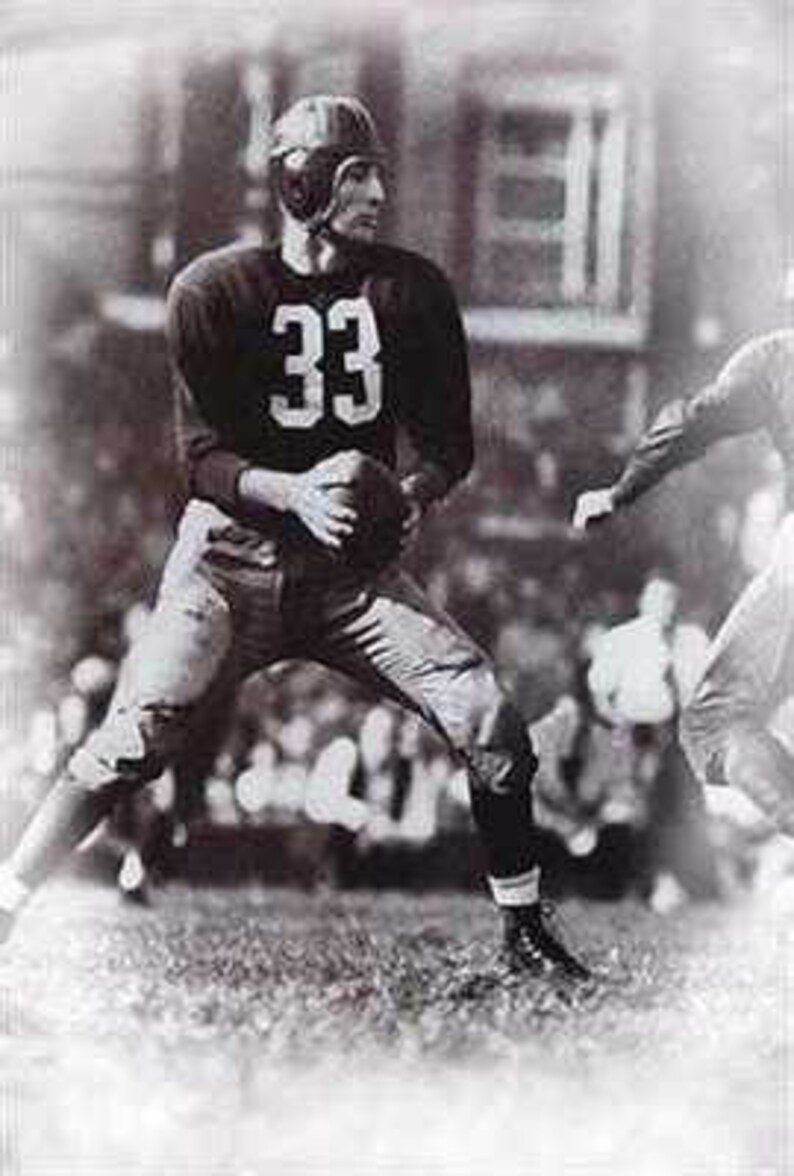 Sammy Baugh Rare Lithograph Print - Etsy