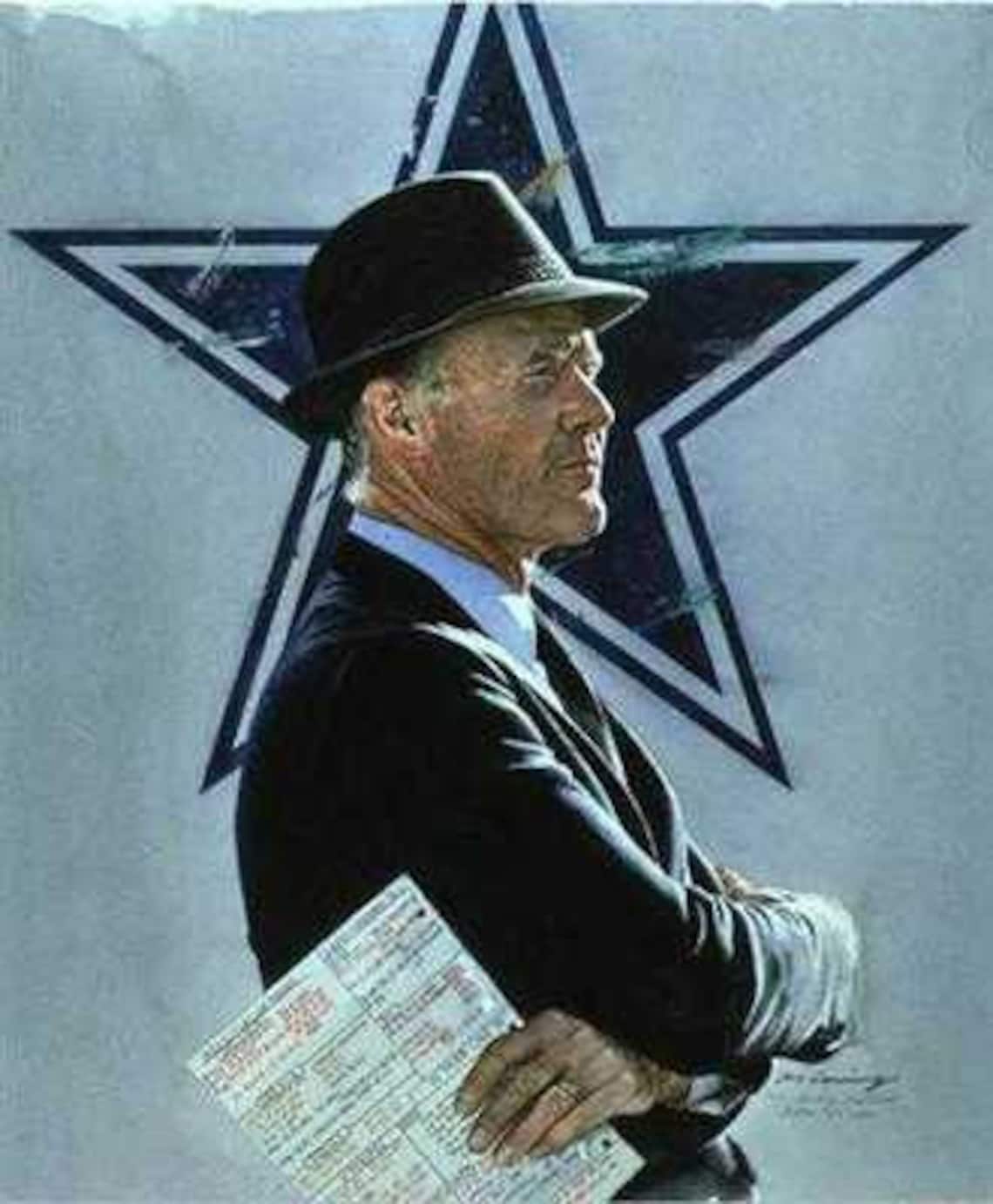 Great Tom Landry Dallas Cowboys Corning Art Print NFL - Etsy