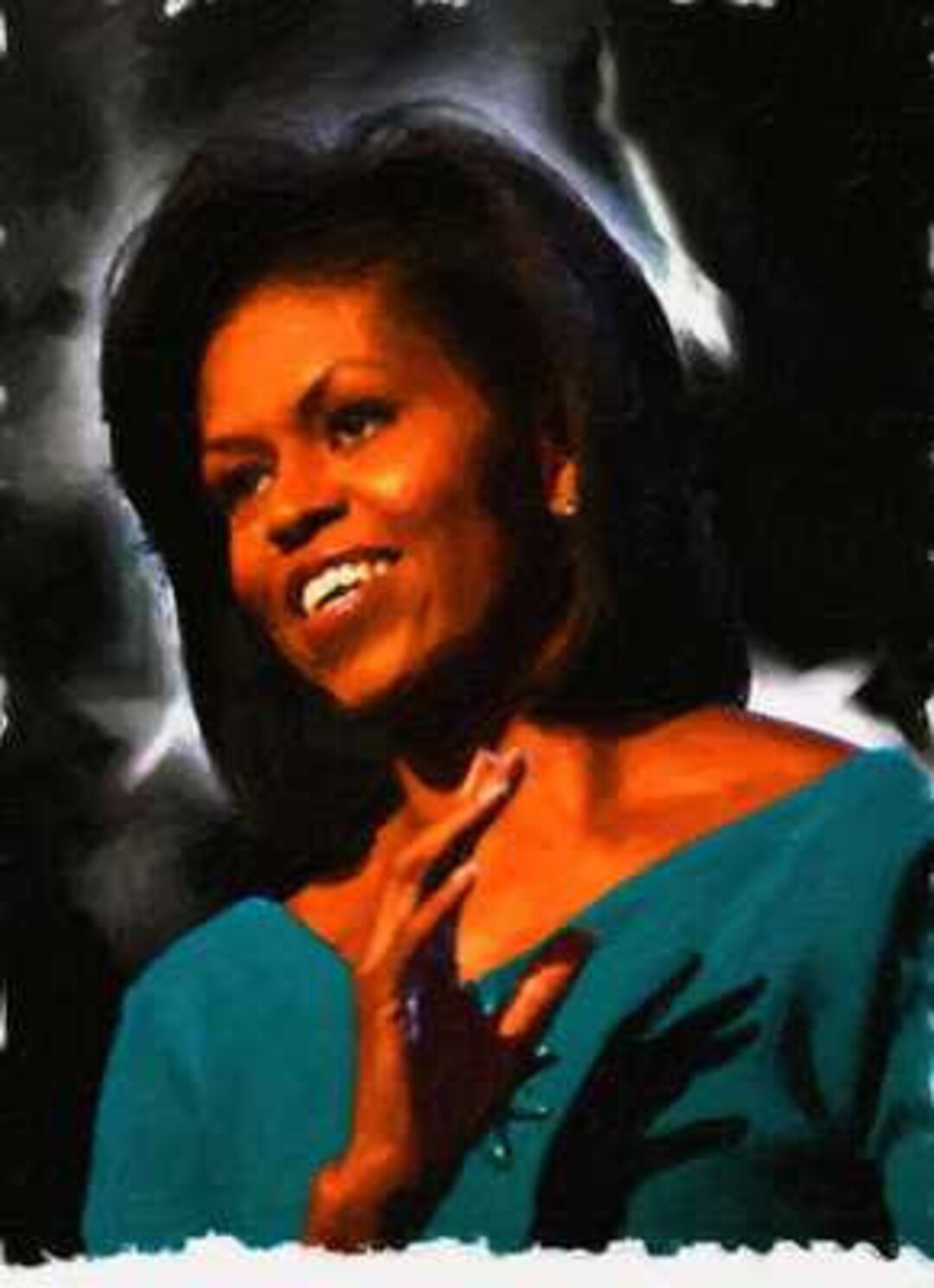 Great Michelle Obama First Lady Art Print 12x18 LE 50 - Etsy