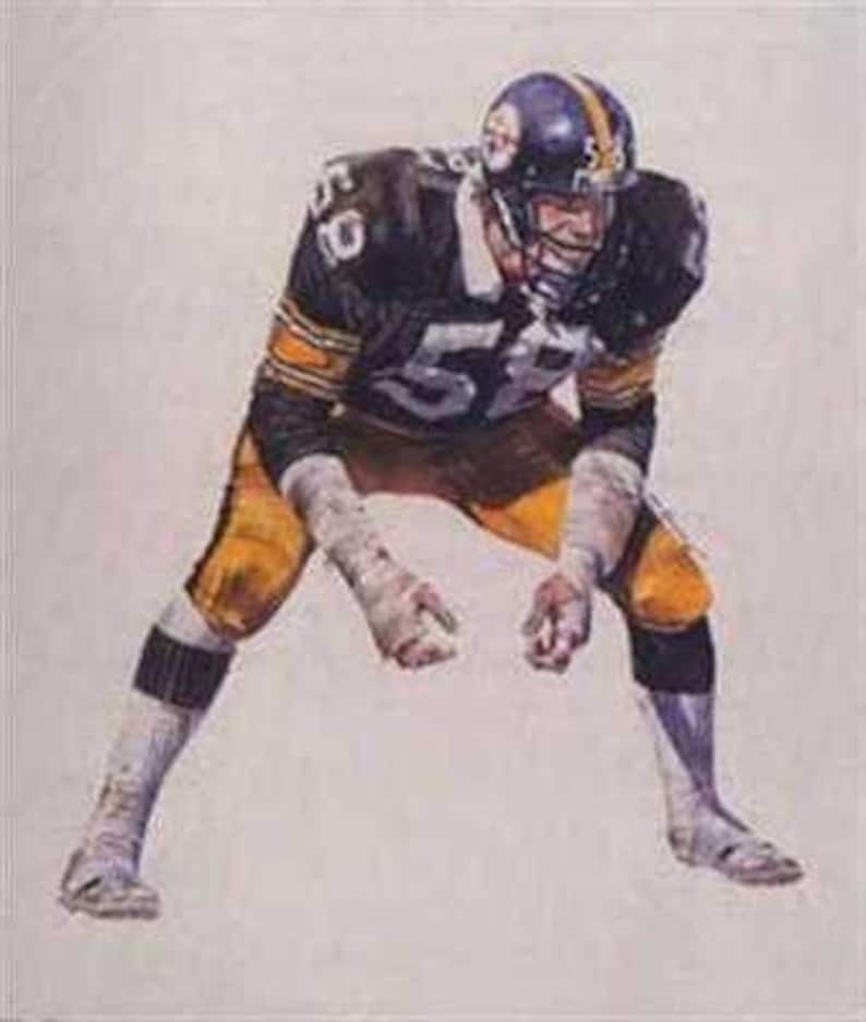 Jack Lambert Pittsburgh Steelers Corning Art 12x16 LE - Etsy