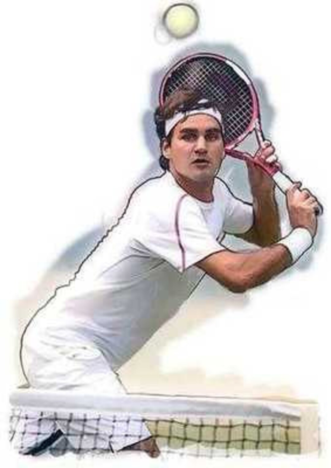 New Roger Federer Rare Tennis Art Lithograph Only 50 - Etsy