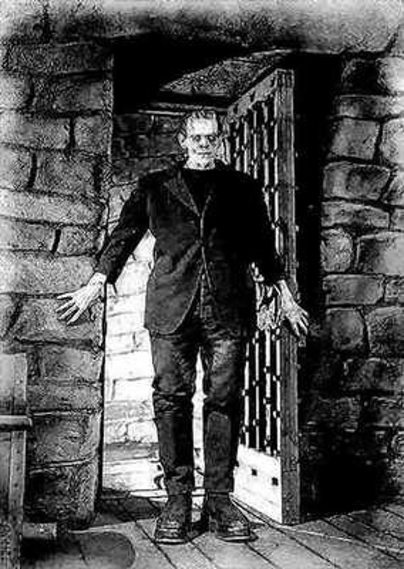 New Boris Karloff Frankenstein Art Lithograph LE of 50 - Etsy