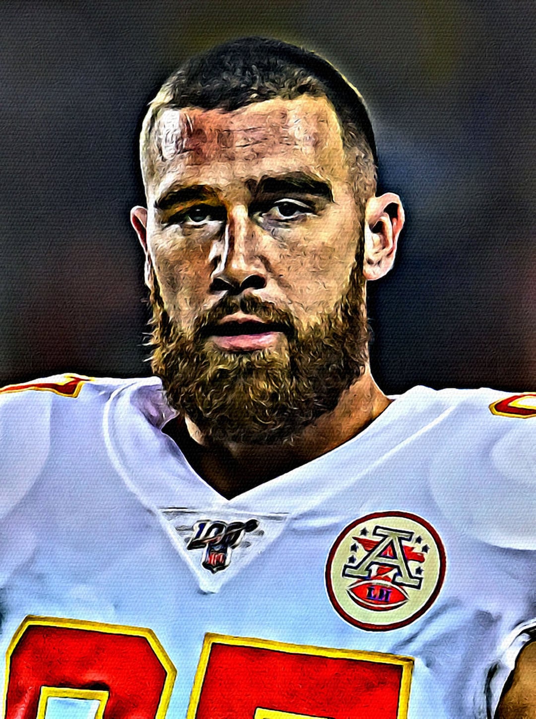 New Travis Kelce Kansas City Chiefs, NFL, Limited Art Print, Signed ...