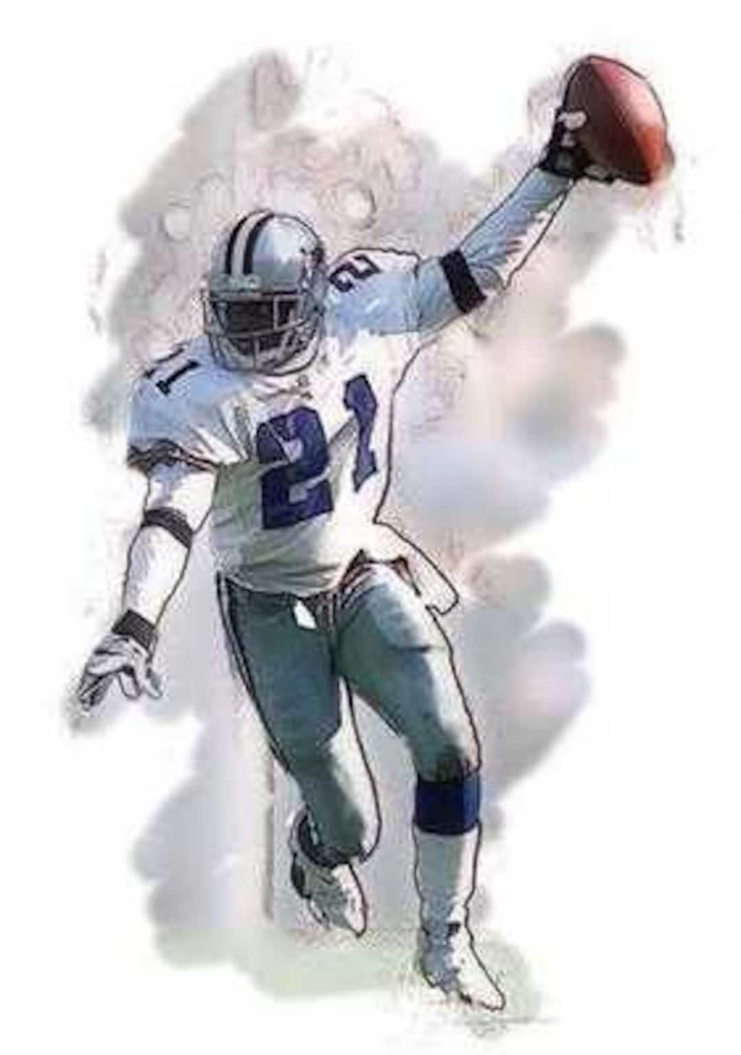 Rare Deion Sanders Dallas Cowboys Art Lithograph Print - Etsy