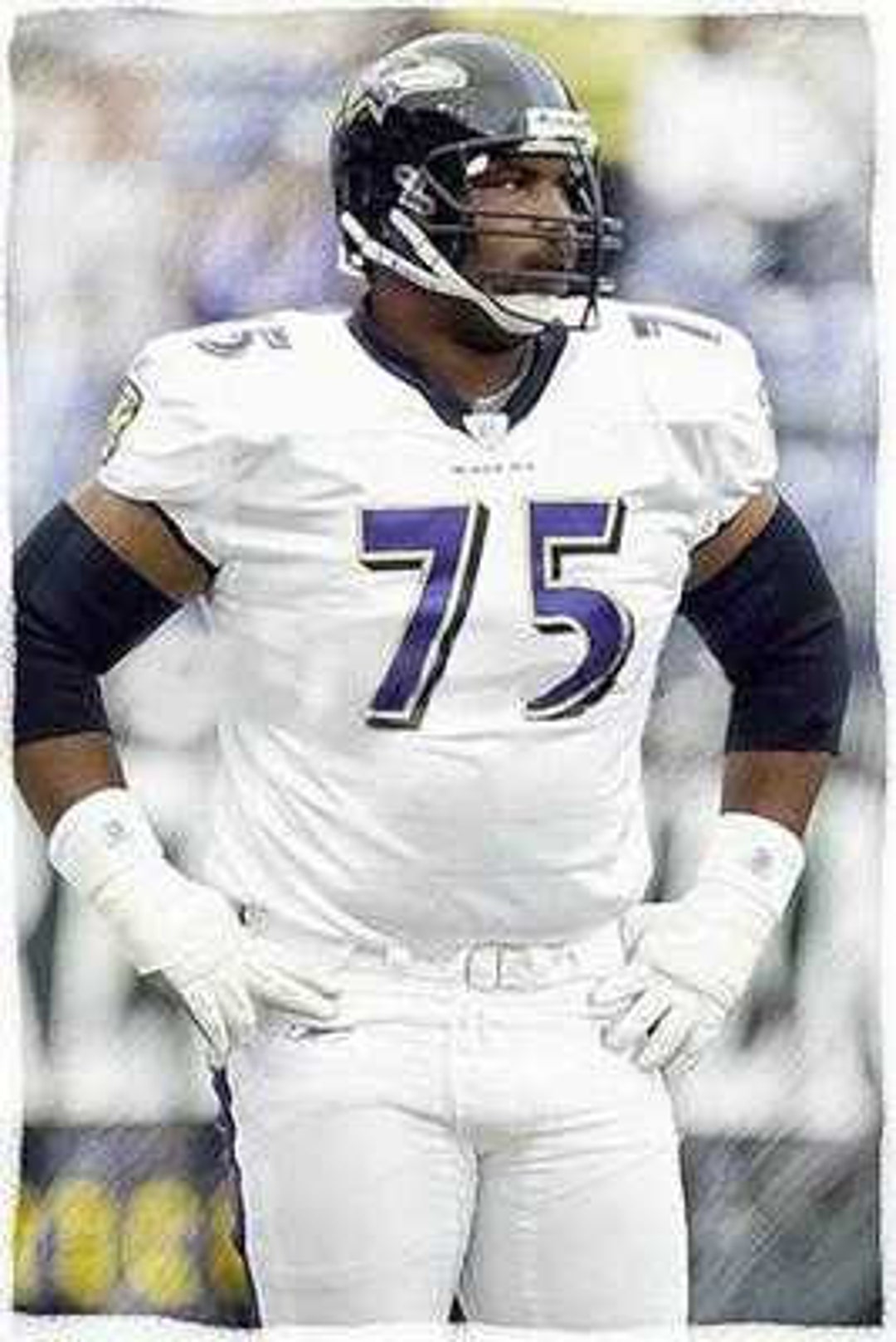 Rare Jonathan Ogden Baltimore Ravens Art Lithograph - Etsy