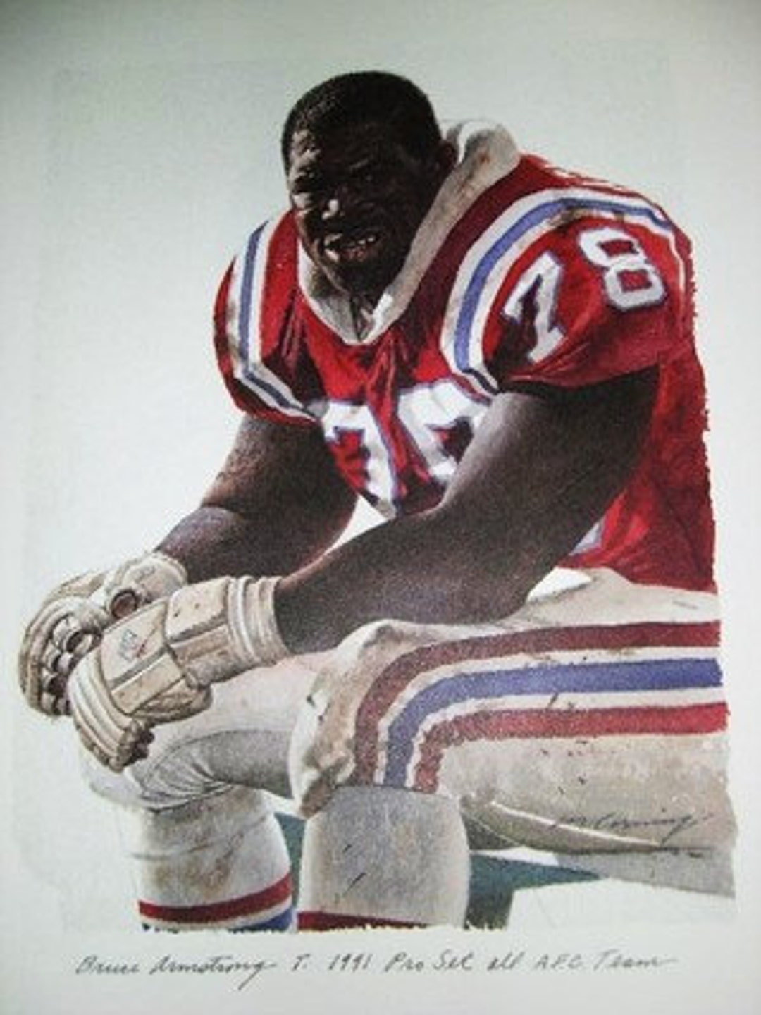 Lmd New England Patriots Bruce Armstrong Prt - Etsy