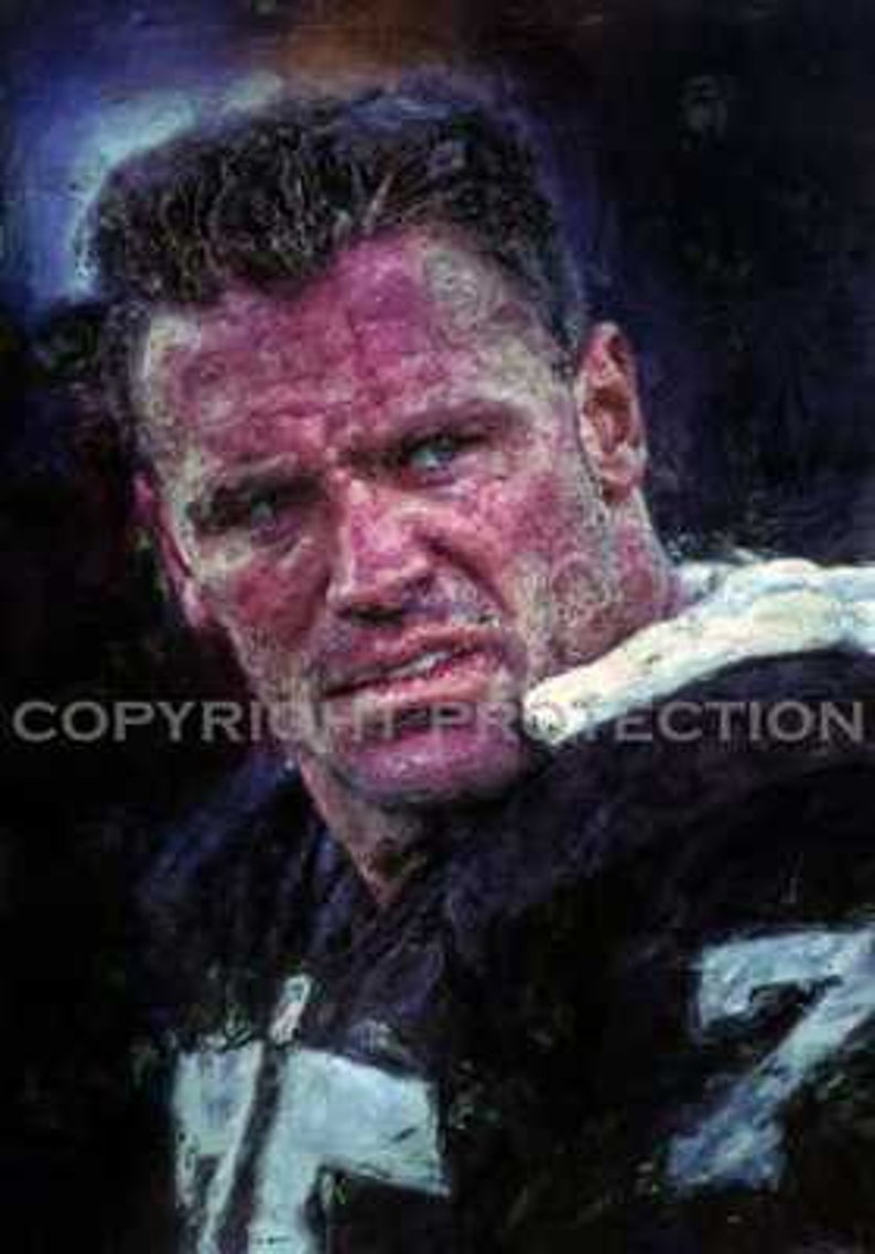 Rare Howie Long Raiders Art Print Only 50 11x18 - Etsy