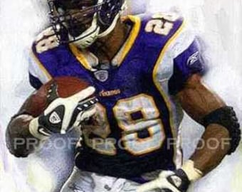 Rare Adrian Peterson Vikings Art Print Lmt. Edition 50 | Etsy