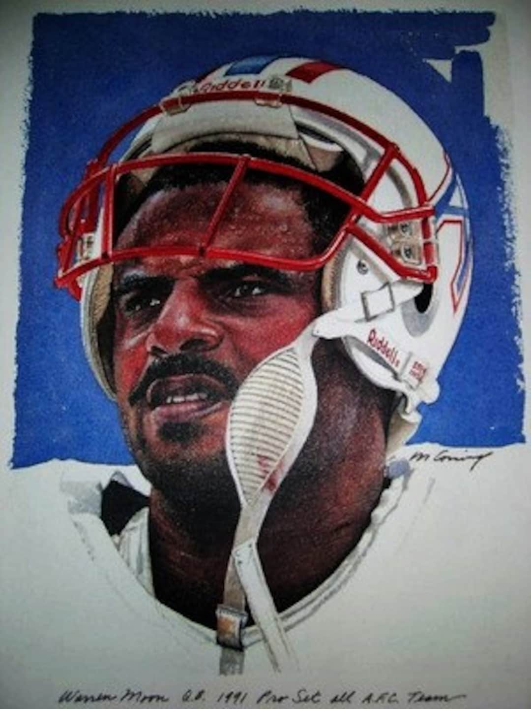 Warren Moon Houston Oilers Rare Art - Etsy