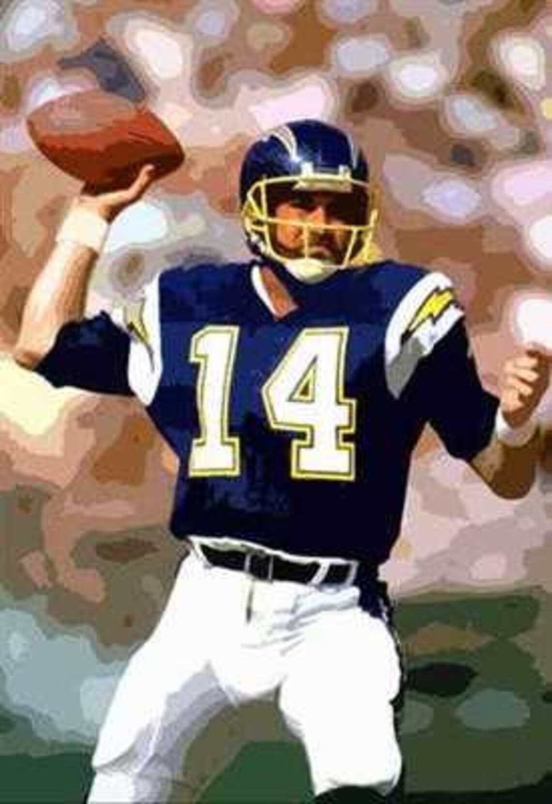 Great Dan Fouts San Diego Chargers Art Lithograph - Etsy