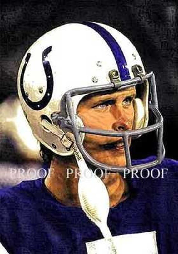 Bert Jones Baltimore Colts Rare Art Print LE 50 12x18 | Etsy