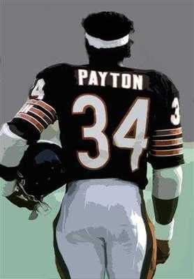 Rare Walter Payton Chicago Bears Art Lithograph Only 50 - Etsy
