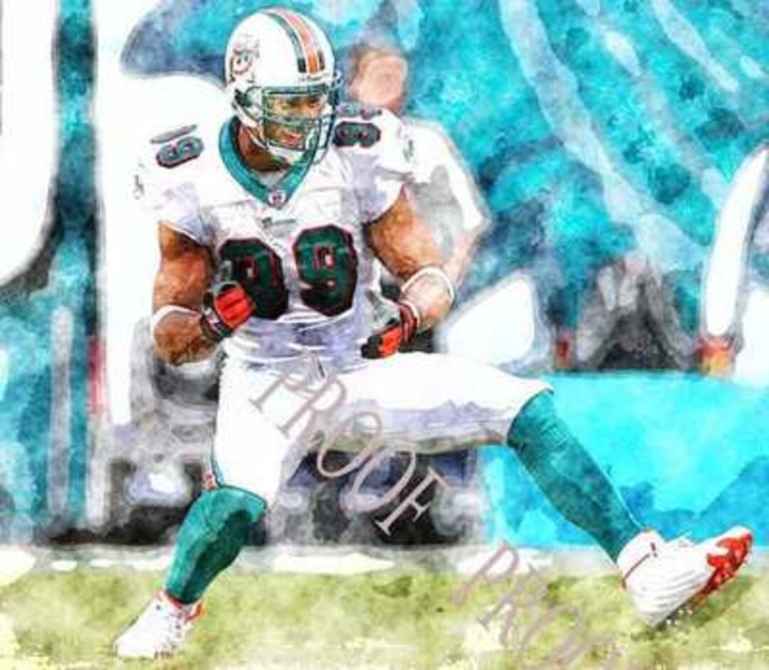 Jason Taylor Watercolor Art Print 12x18 LE of 50 Snum - Etsy