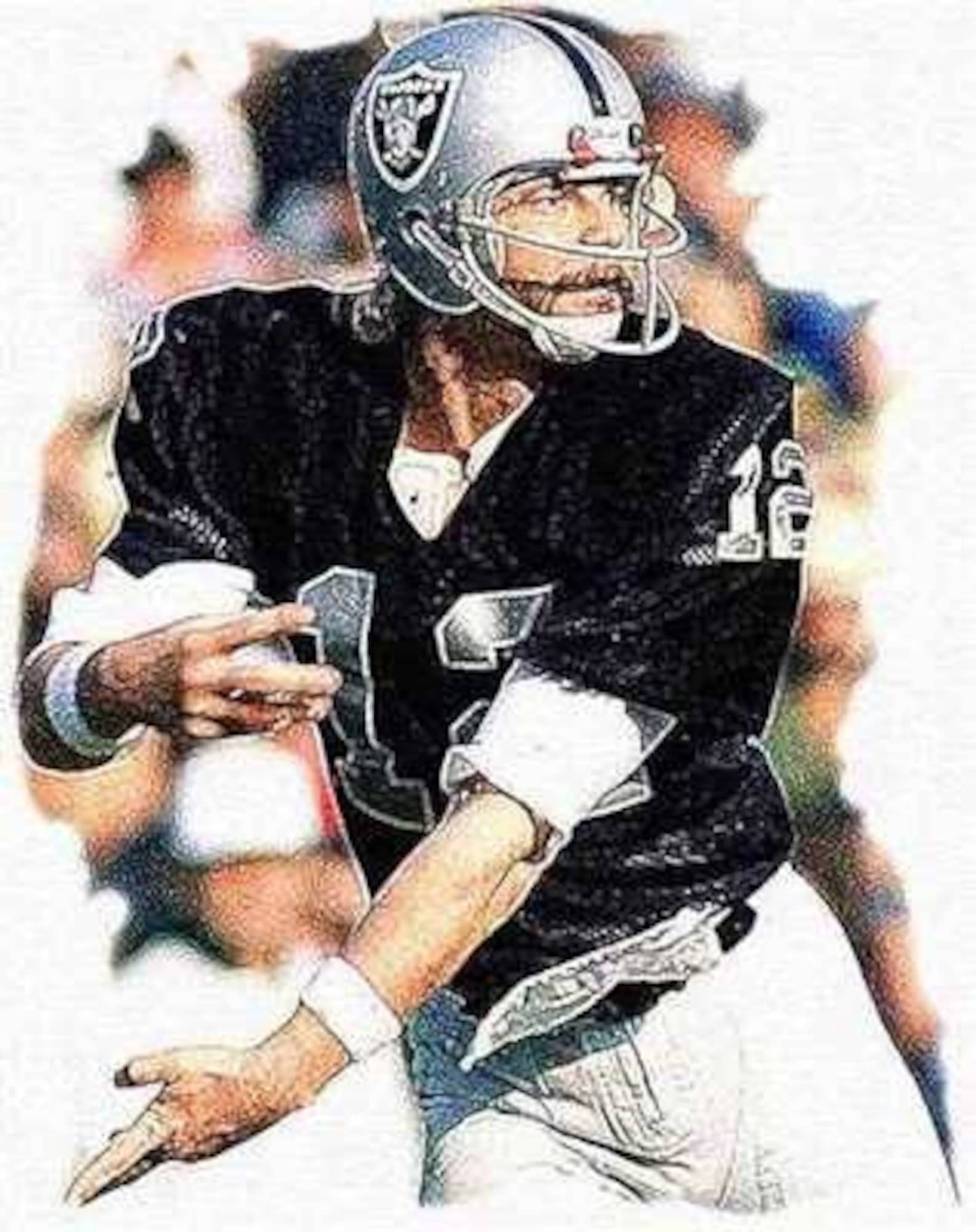 Rare Ken Stabler Oakland Raiders Limited Art Lithograph - Etsy