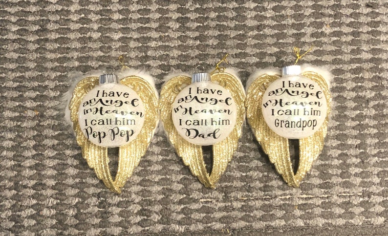Memory Angel In Heaven Christmas Tree Ornaments/Mom/Dad/Loved | Etsy