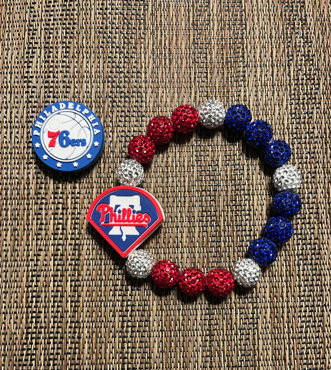 Philadelphia Sports Baseball Beaded Bracelet/philly Baseball Bling ...