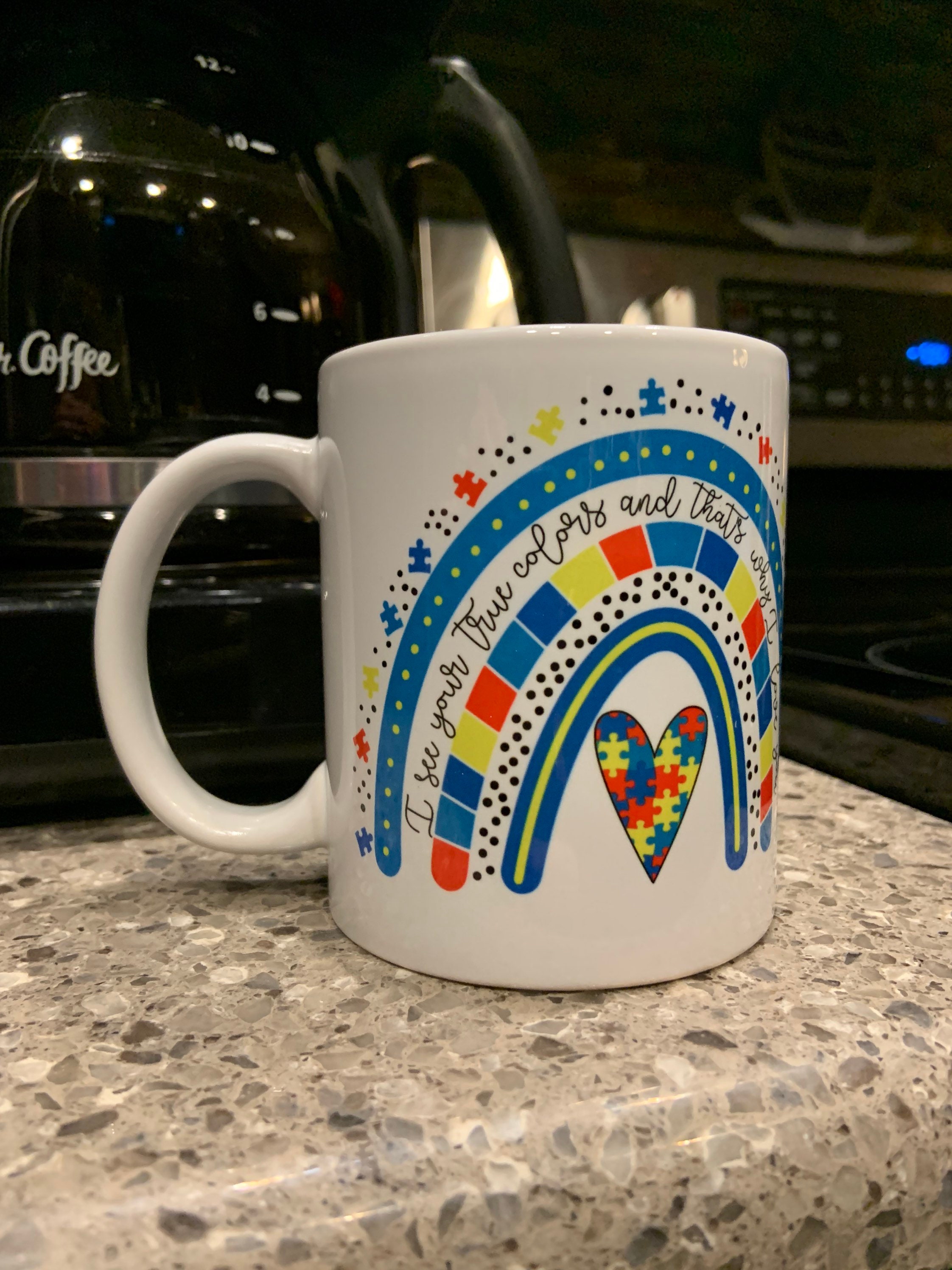 Autism Awareness Coffee Mug: Sublimation Print 11oz Ceramic - Etsy UK