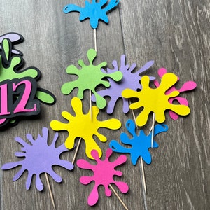 Custom Paint Splatter Birthday Cake Topper, Painting Party Decor - Etsy