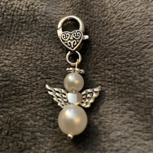Guardian Angel Charm/guardian Angel Purse Clip/beaded Guardian Angel ...
