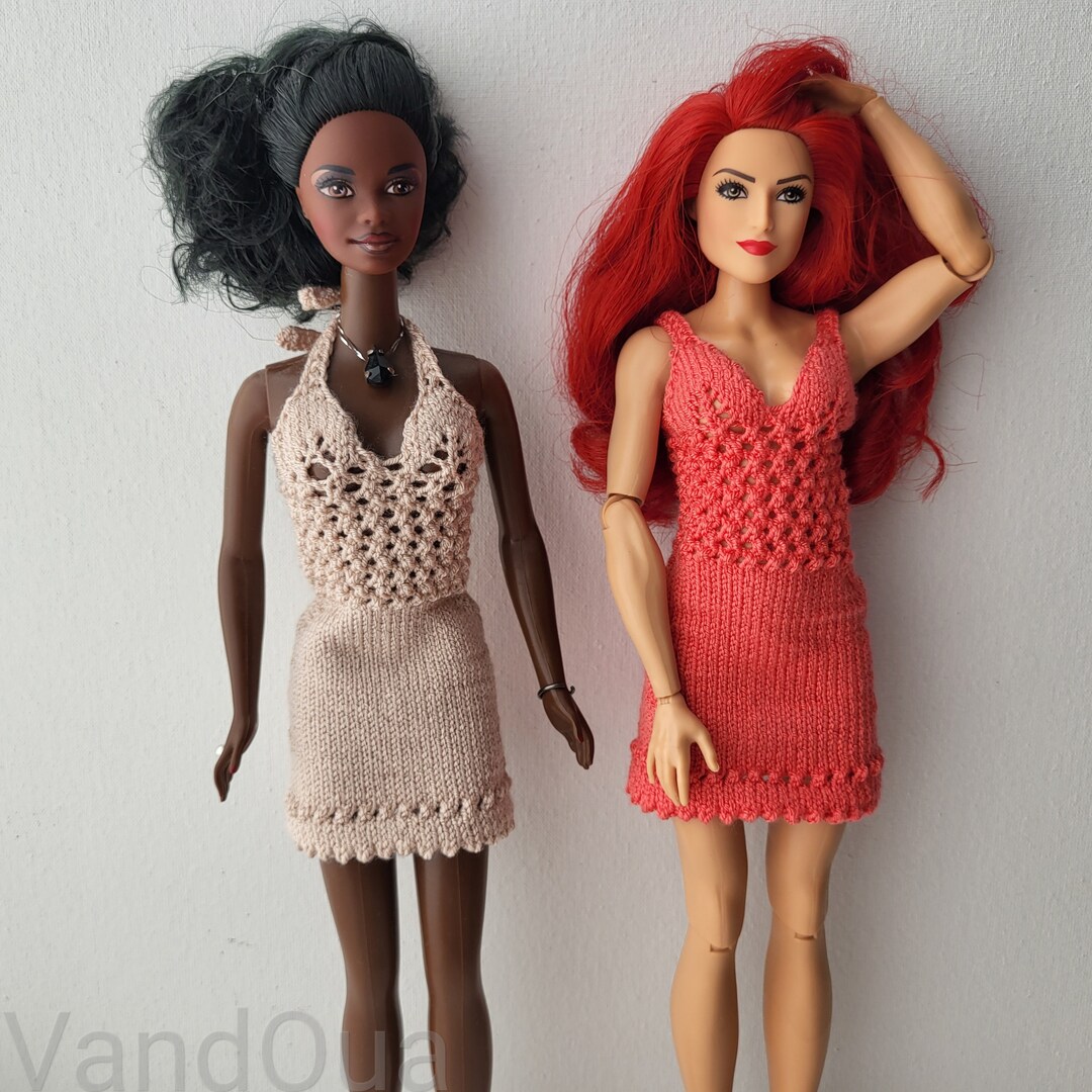 Doll Clothes Doll Clothing Apparel Doll Dress Knitting for Doll Coral ...