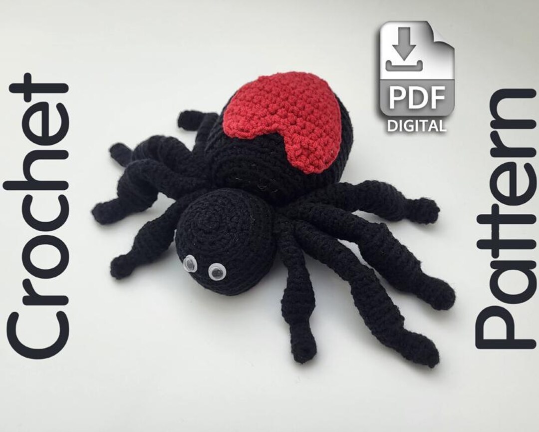 Spider Crochet Pattern Cute Love Valentine Spider Amigurumi Pattern ...