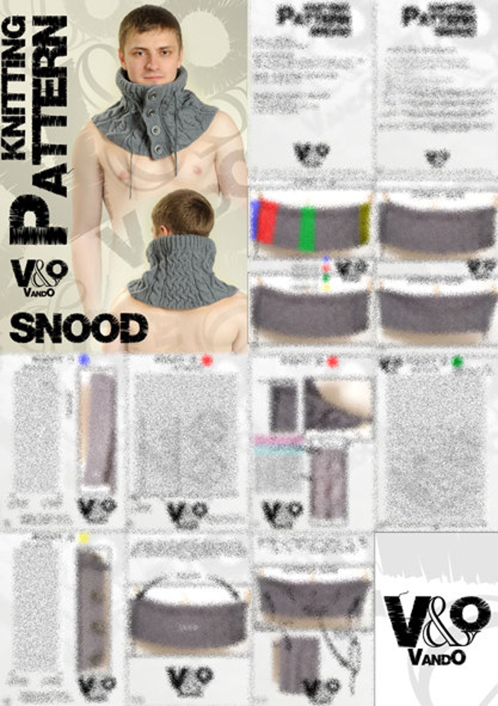 Snood Knitting Pattern Pdf Knit Mens Snood Pattern Etsy