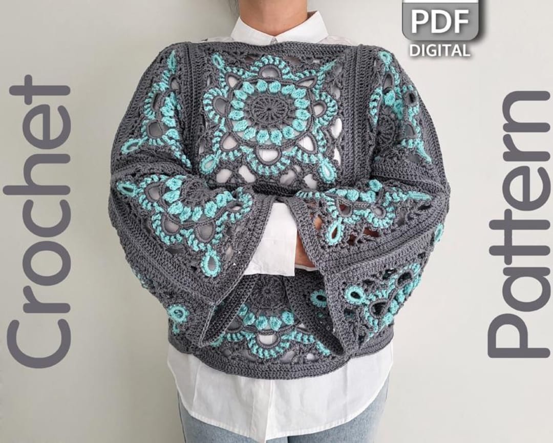 Turkish Granny Square Top Crochet Pattern, Crochet Top, Lacy Top ...
