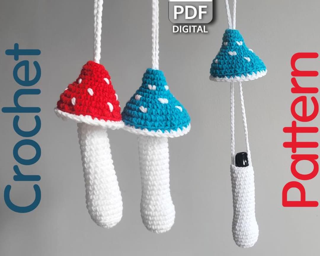 Mushroom Vape Pen Holder Crochet Pattern, Mushroom Vape Holder, Lanyard ...