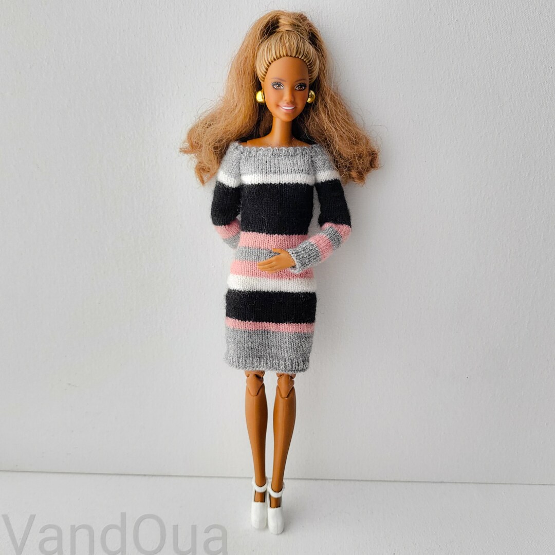 Knitted Warm Dress, Doll Clothes, Clothing, Apparel Clothes, Knitting ...
