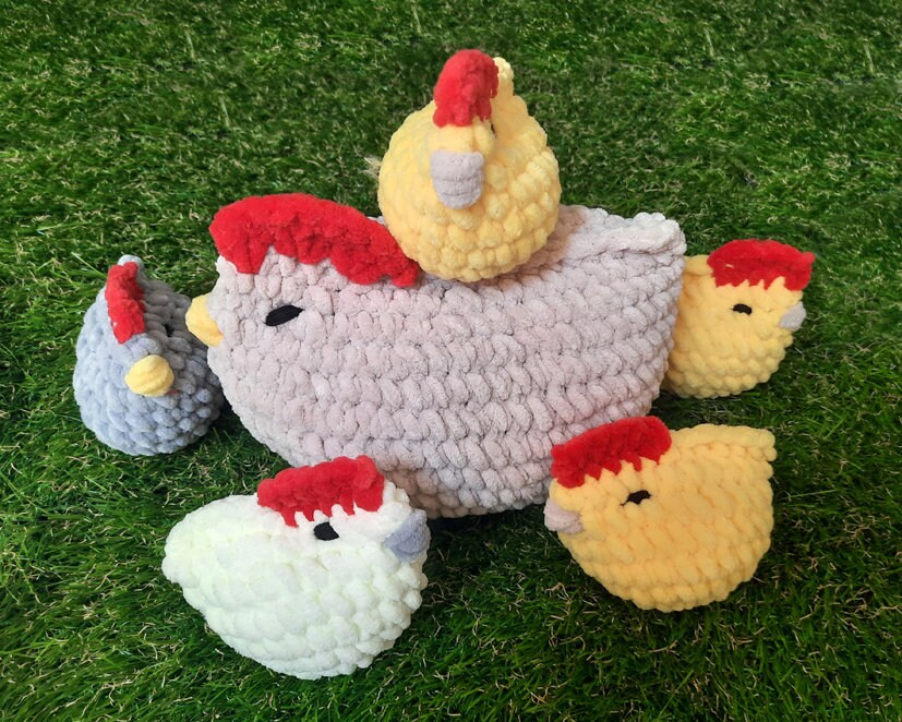 Chicken Crochet Pattern Chicken Family PDF Crochet Pattern With Written ...