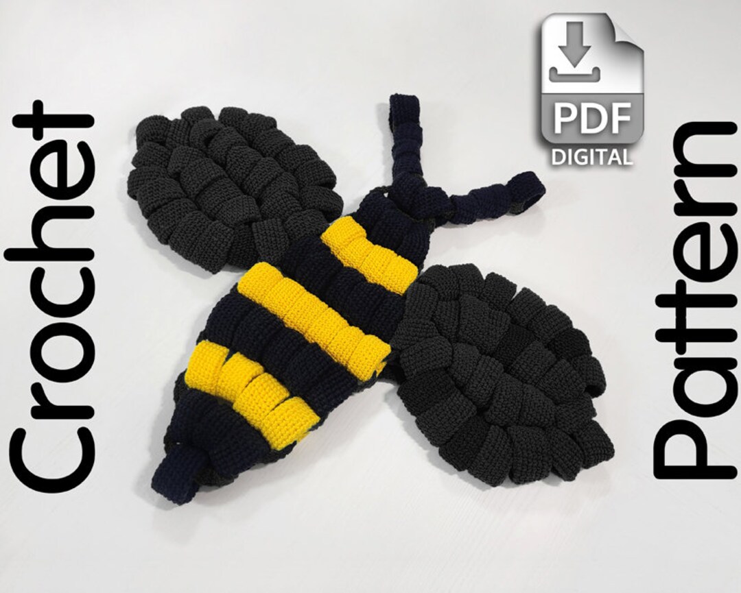 Bead Bee Crochet Pattern Pony Bead Bee PDF Crochet Beaded Bee Pattern ...