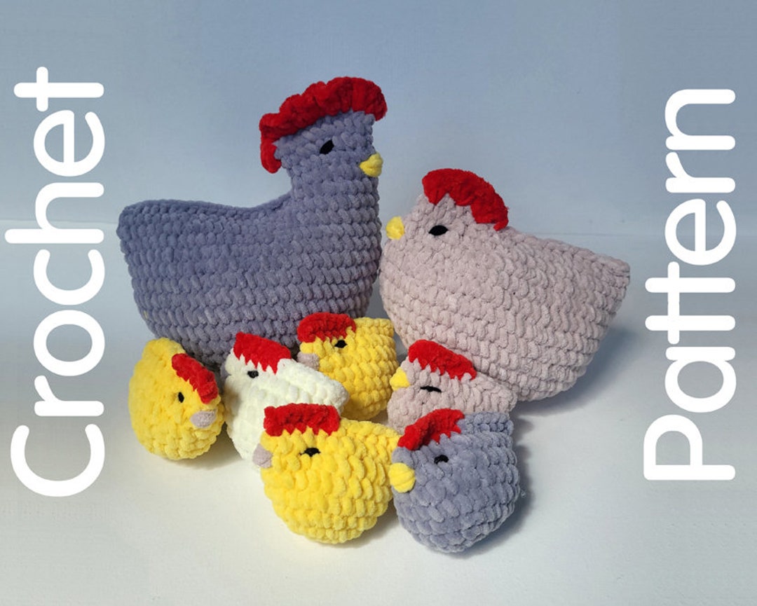 Chicken Crochet Pattern Chicken Family PDF Crochet Pattern With Written ...