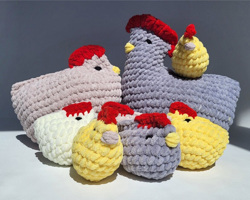 Chicken Crochet Pattern Chicken Family PDF Crochet Pattern With Written ...
