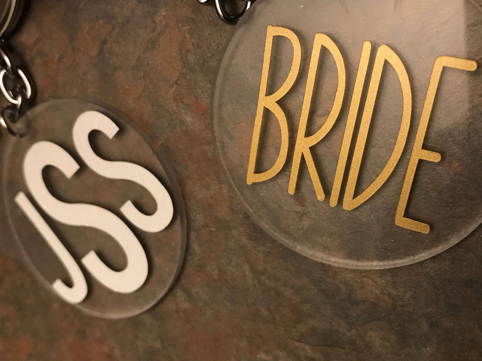 Puff Keychain With Monogram or Custom Text - Etsy