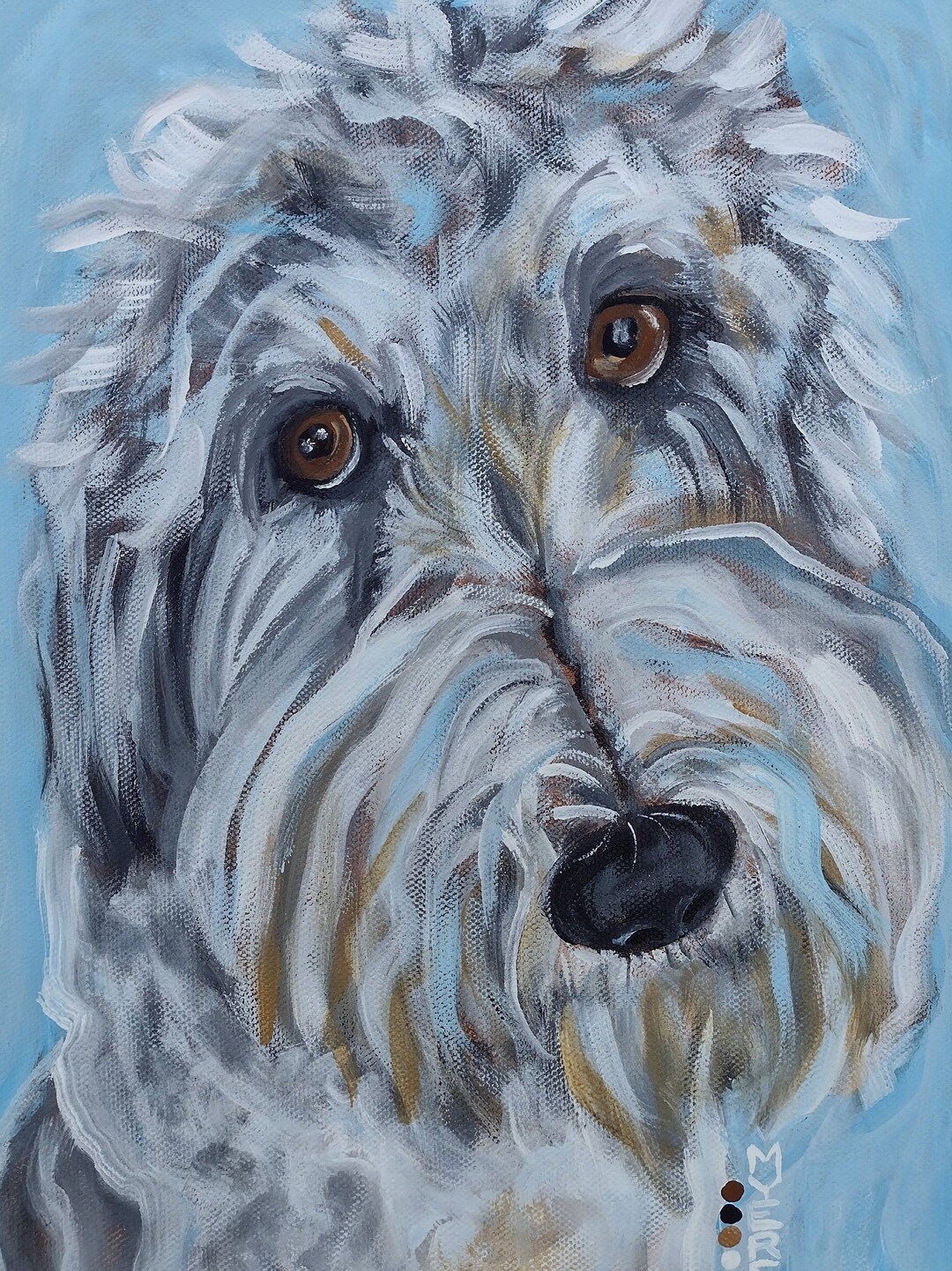 Custom Acrylic Pet Portraits by Ash From Your Photo, Hand-painted Dog ...