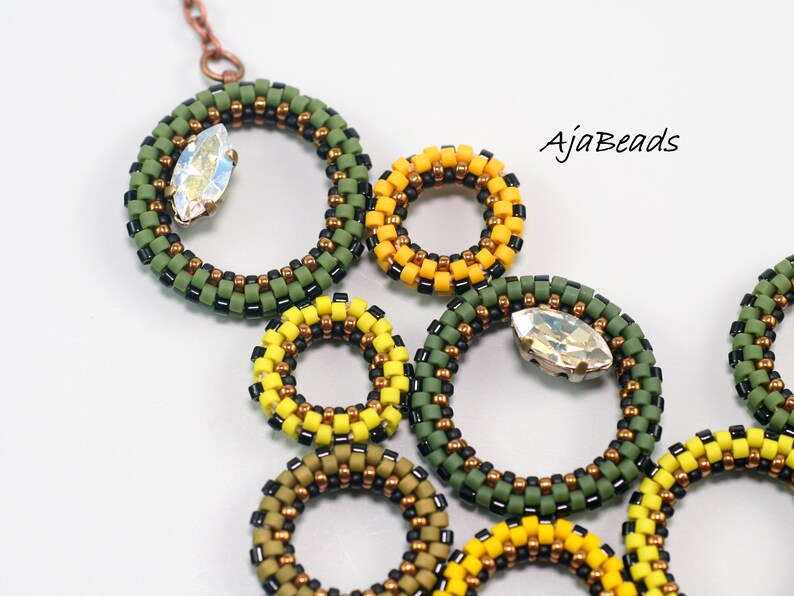 Beading Tutorial Bubbles Beaded Necklace With Navettes - Etsy