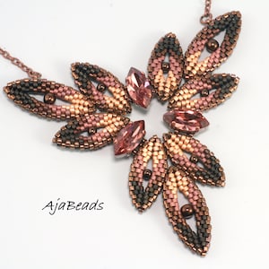 Beading Tutorial - Gladys - Beaded Necklace With Navettes - Etsy