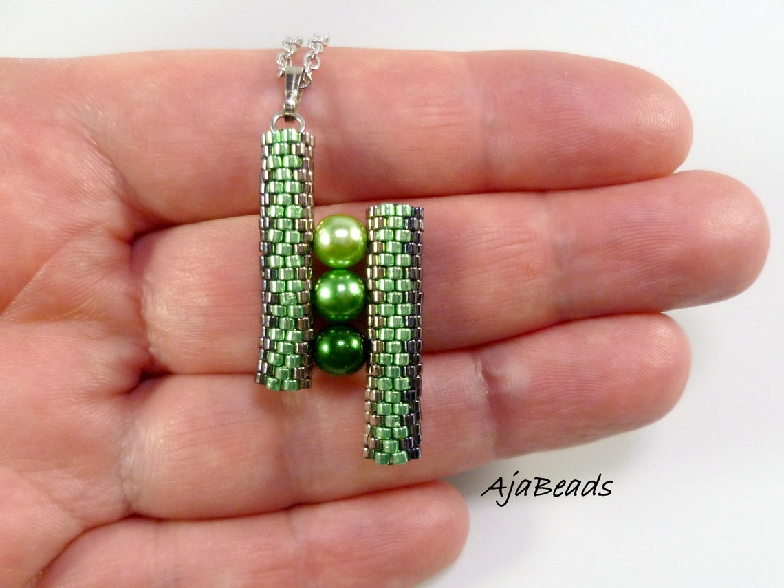 Beading Tutorial - Ladder - Beaded Pendant + Earrings - Etsy
