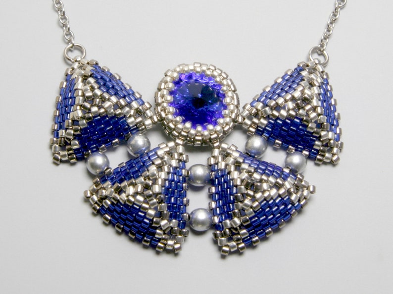 Beading Tutorial Butterfly Necklace With a Rivoli | Etsy