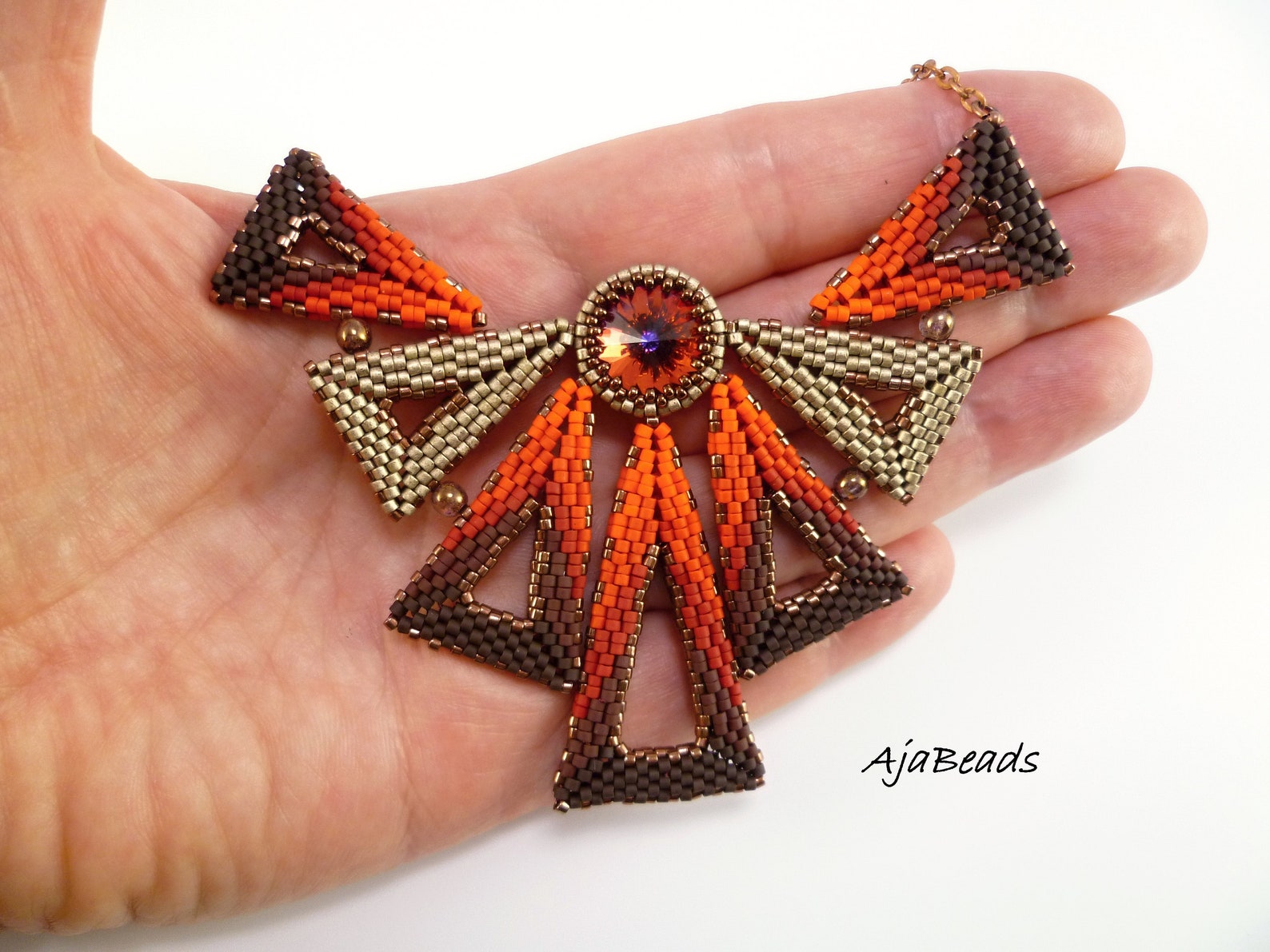 Beading Tutorial bird Beaded Necklace With a - Etsy